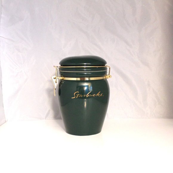 Starbucks | Kitchen | Starbucks Large Canistercookie Jar Snap Lock Lid ...